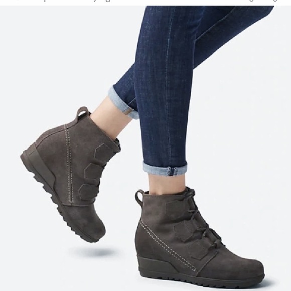 Sorel | Shoes | Sorel Evie Suede Wedge Ankle Boot 1 | Poshmark
